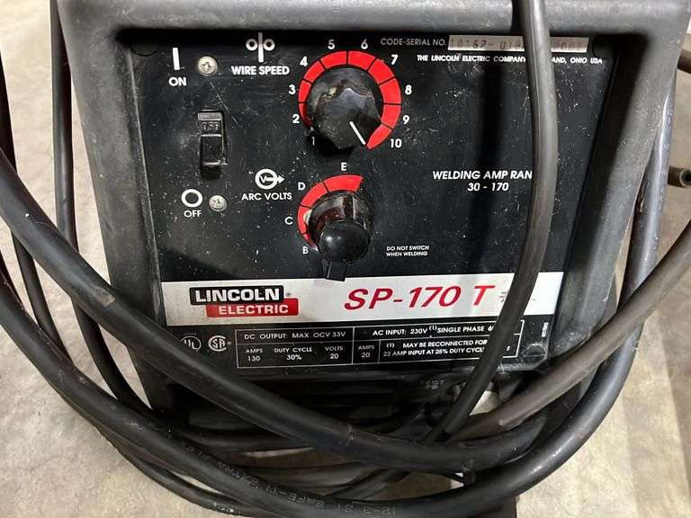 Welder Lincoln SP 170T, 230V single phase, 130AMP, low hours, very good ...