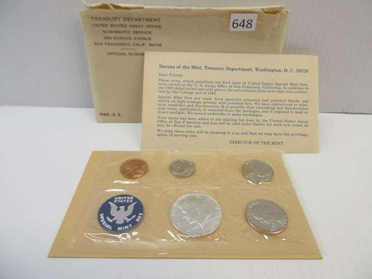 1965 Special Mint Set, comes in the original government packaging ...