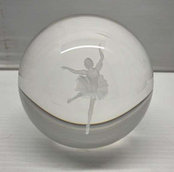 Crystal Ball craft ballet dancer crystal creative, heavy weight, 3 3/4 ...