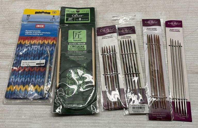 (44) Premium knitting needles, incudes: Bamboo, stainless steel ...