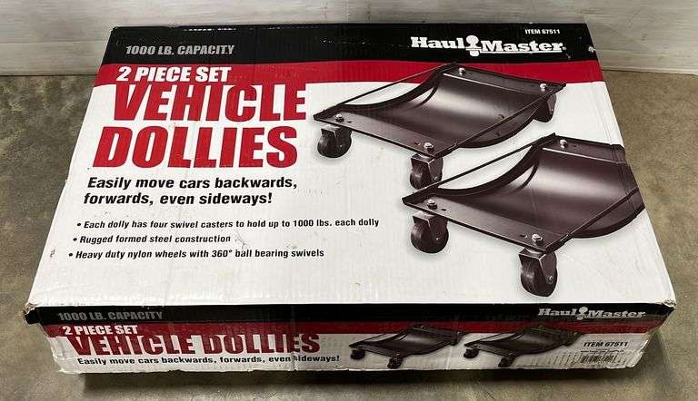 Haul Master 2-piece vehicle dollies, swivel caster wheels, 1000 lb ...