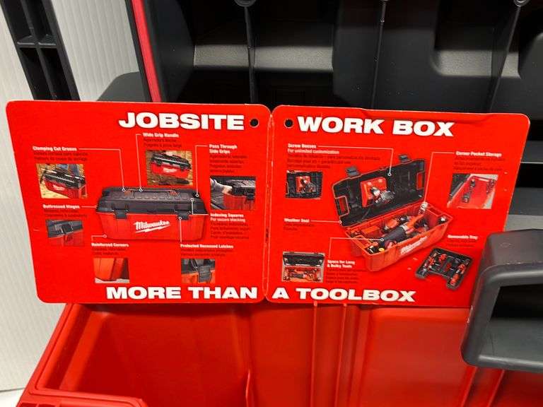 Milwaukee jobsite work box, includes: (2) Sets of Craftsman wrenches ...