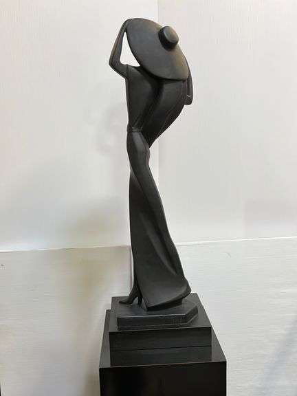 Lady Fisher figurine by Austin Products Inc., 1988, 32"H, with display ...