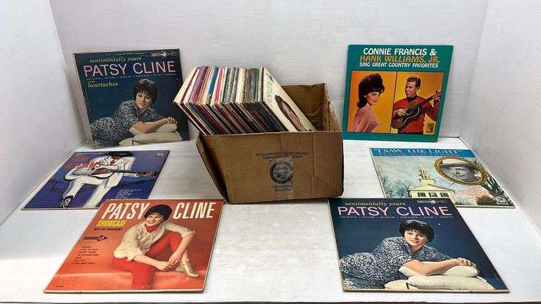(48) Vintage records, mostly older country and other genres, includes ...