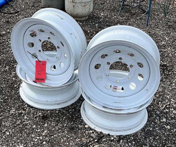 (4) 5th Wheel camper rims, 16" set - Albrecht Auction Service