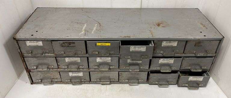 18-drawer steel organizer cabinet, stackable, includes hardware ...