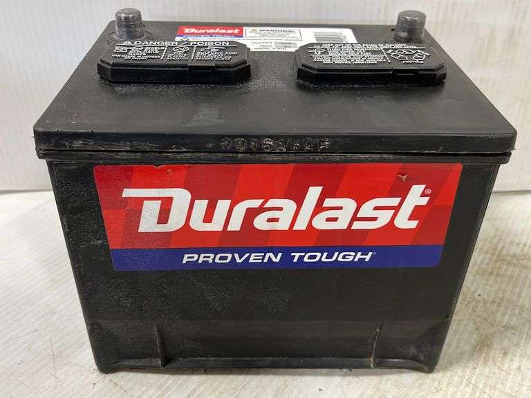 Automotive battery duralast proven tough, date 01/24, still under ...