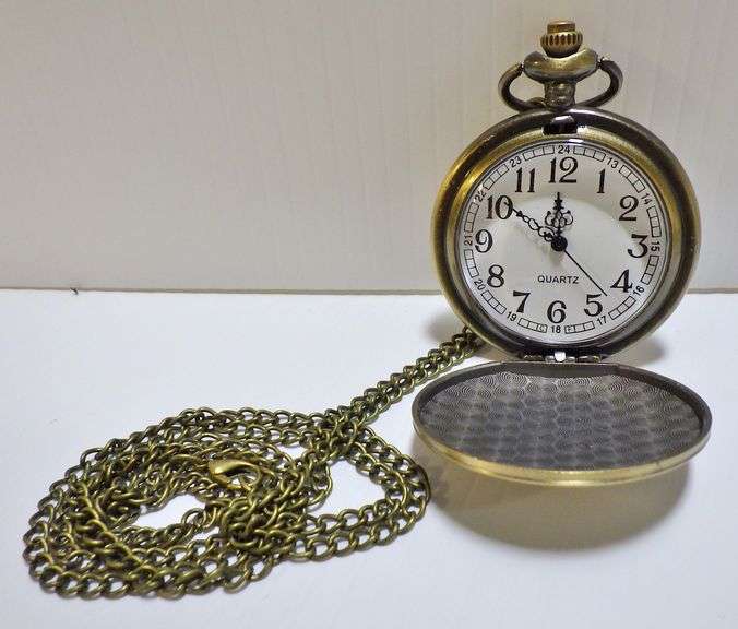 Rodeo cowboy pocket watch on chain, face- 1 7/8"Dia, new - Albrecht ...