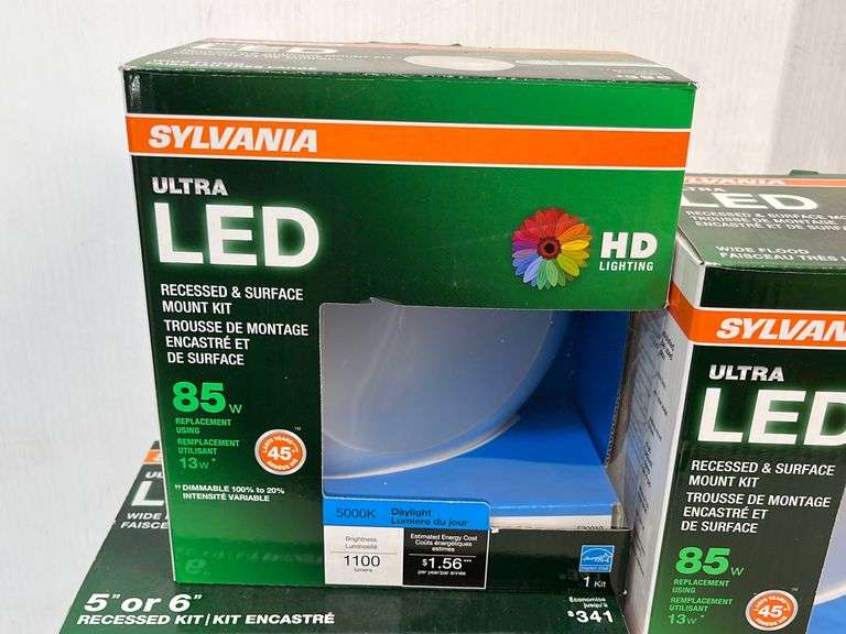 Recessed LED light kits, includes: (2) 85W, 75W, 50W, and (2) 2-Packs ...