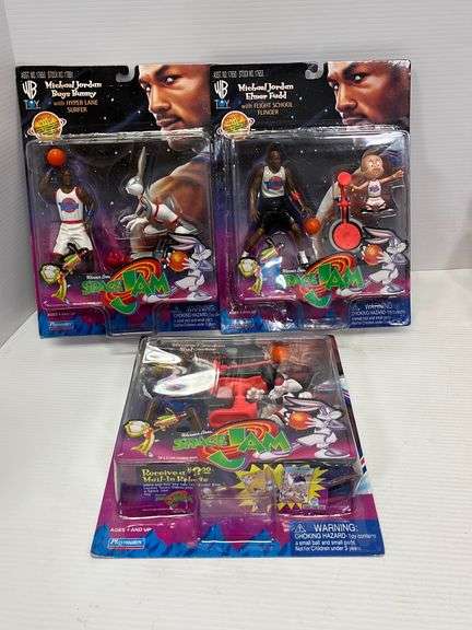 (3) Older Michael Jordan playmate space jam action figures, new ...