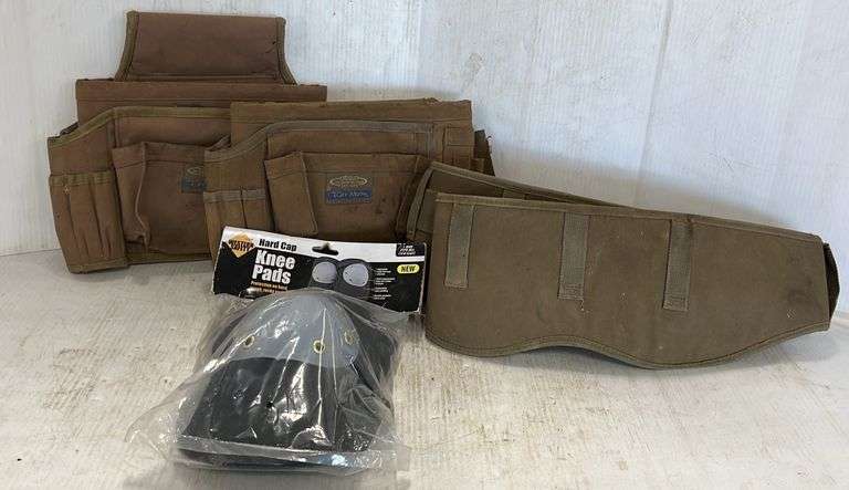 (2) Back braces, (2) Tool Pouches, and knee pads, good - Albrecht ...