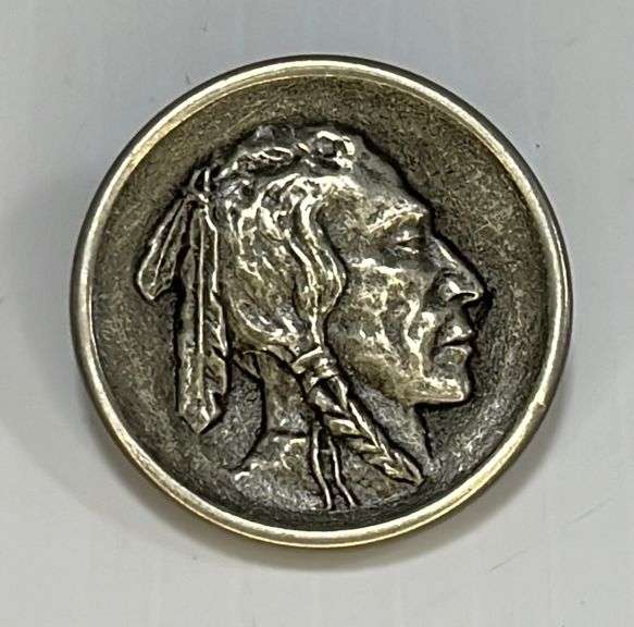 Indian head button, Victorian, highly desirable, 1 1/4"Dia - Albrecht ...