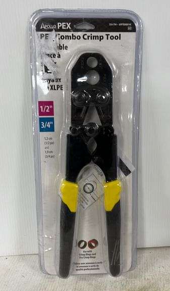 New Apollo pex combo crimp tool for 1/2" and 3/4" pex plastic plumbing ...