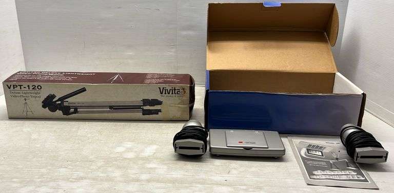 CED Millennium chronograph vivitar UPT 120 tripod, extended- 55"L ...