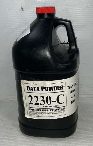 8 lb. Accurate 2230-C reloading powder, new - Albrecht Auction Service