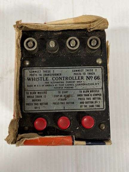 Antique Lionel no. 66 whistle controller in box, untested, as is ...