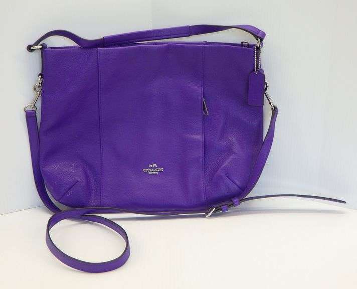 Purple Coach purse, 11" x 14", unknown authenticity - Albrecht Auction ...