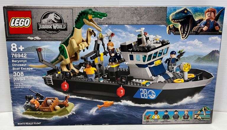 (308) Piece Sealed Lego Jurassic World kit no. 76942, Baryonyx dinosaur ...