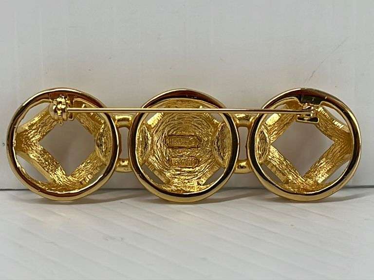 Christian Dior Trinity, Trio Triple, Round XO clear rhinestone bar ...