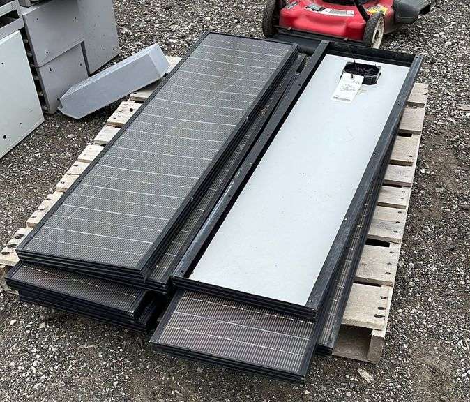 (8) Unisolar solar panels, each- 47" x 13 1/2" x 1 1/2", 15.6V, 1.4 ...