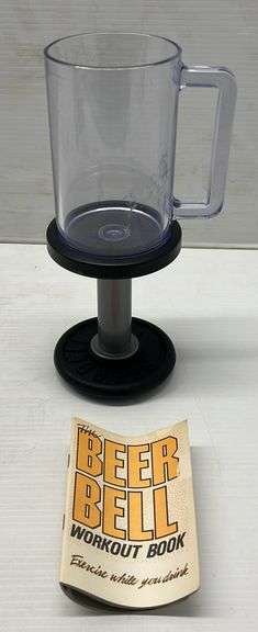 "The Beer Bell", exercise while you drink workout cast iron weight mug ...