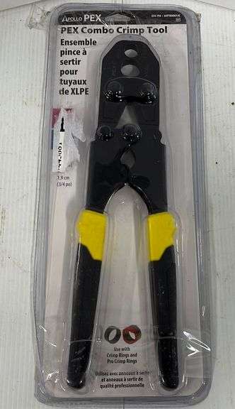 Apollo Pex combo crimp tool for use with 3/4" or 1" plastic pex ...