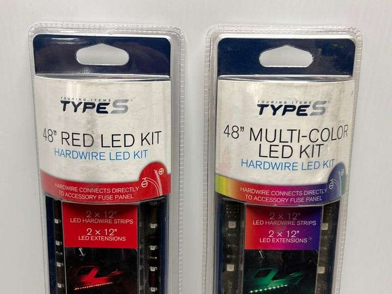 (2) 48" Hardwire LED light strip kit, includes: 1- Red kit, and 1 ...