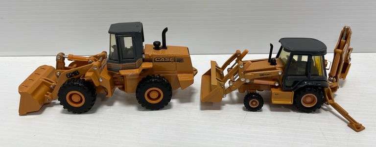 (3) Case ERTL toys, includes: One- 621-B Wheel Loader; One- 590 Super-L ...