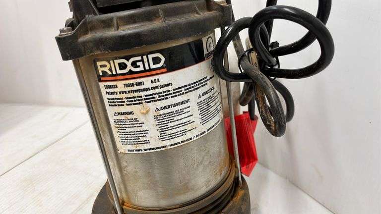 RIDGID 1/2 HP sump pump, 500 RSDS 70050-RHDI, used, works like new ...
