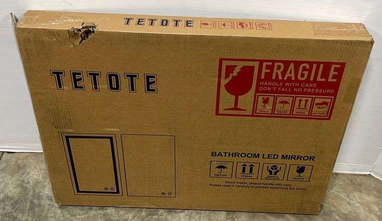 Tetote bathroom LED lighted wall mirror, anti-fog vanity mirror with ...