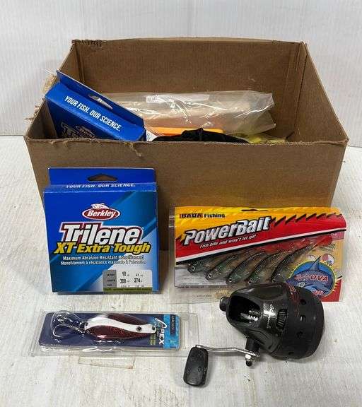 Assorted fishing equipment, includes: (2) Reels, (15) Heavy lead ...