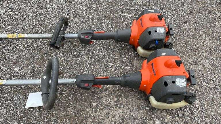 (2) Husqvarna 128LD straight shaft string trimmers, 28cc, 17", one ...