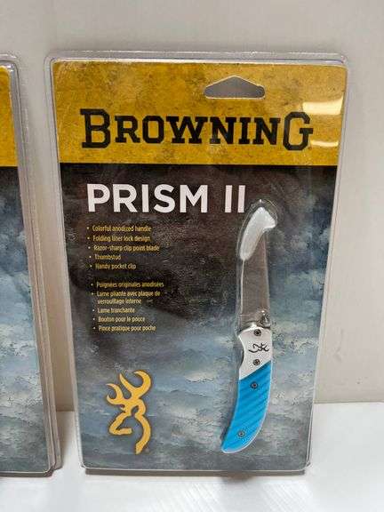(2) Browning Prism II Knives, with Pocket Clip - Albrecht Auction Service