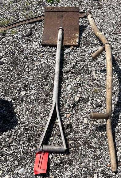 Scythe and homemade shovel, scythe in good shape, shovel is more for ...