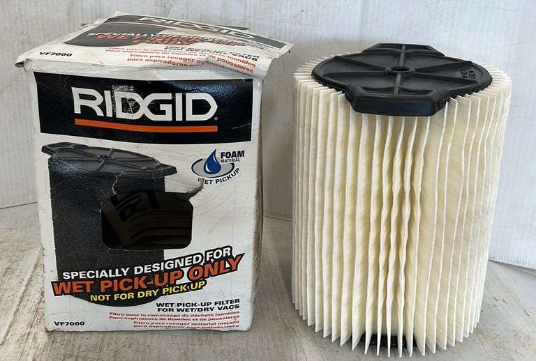 RIDGID wet pick-up filter, unused - Albrecht Auction Service