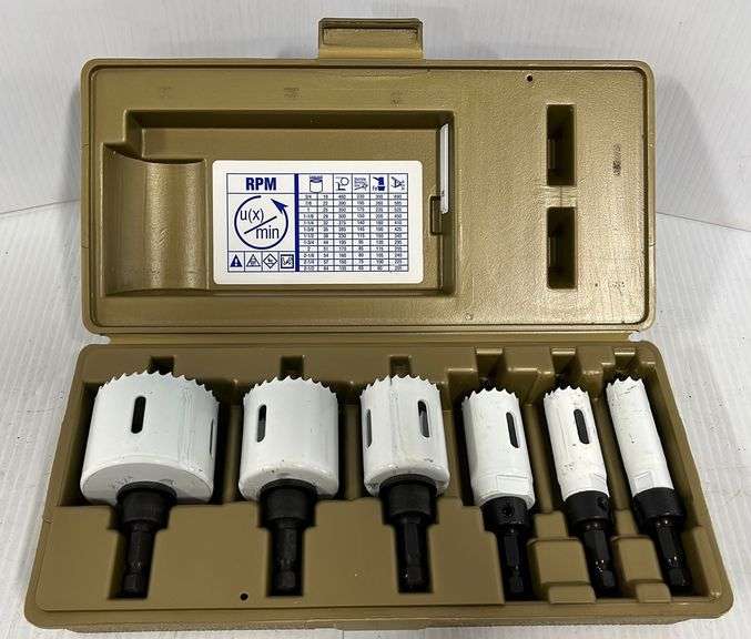 Lenox 6-piece arbored bi-metal plumbers hole saw bit set, NOS in case ...