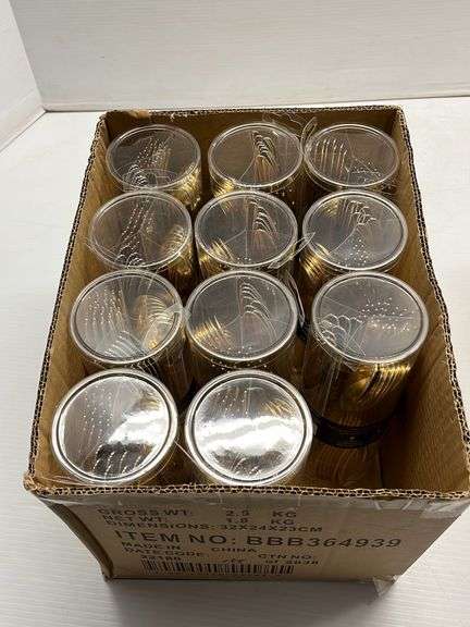 (24) Sets, 24-pieces per set, 8-each (knife, fork, spoon) gold plastic ...