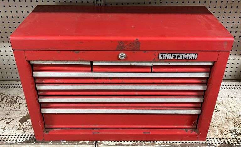 Craftsman 7-drawer tool box with assorted tools, 26"W x 12"D x 18"H ...