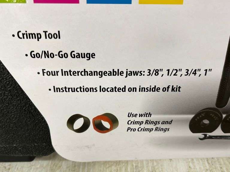 Apollo Pex multi head crimp tool kit for 3/8", 1/2", 3/4", and 1" pex ...