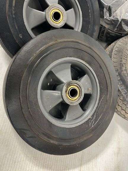 (6) Heavy duty hard rubber wheels with bearings, 10", new - Albrecht ...