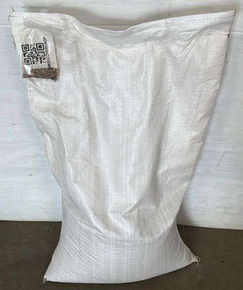 Bag of wildlife food plot seed, contains oats, wheat, rye, clover ...