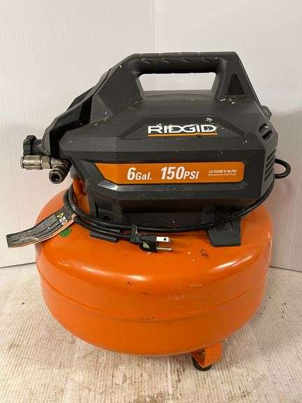 6-Gallon RIDGID compressor - Albrecht Auction Service