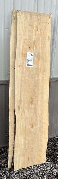 (2) Silver maple pieces, live edge, rough sawn: One- 15" to 16"W x 1 1/ ...