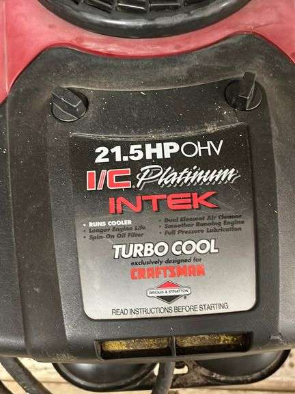 Briggs & Stratton 21.5 HP twin OHV I/C platinum intek turbo cool engine ...