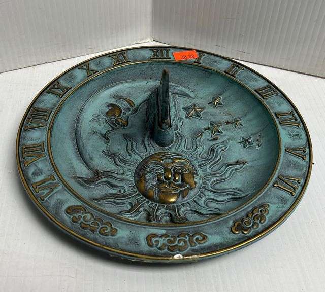 Sun dial, 8"Dia, great - Albrecht Auction Service