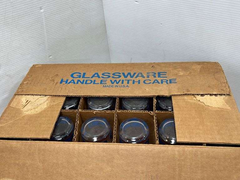 Box of (3) dozen 11 1/2 oz. size Pepsi-Cola script glasses, NOS - Albrecht Auction Service