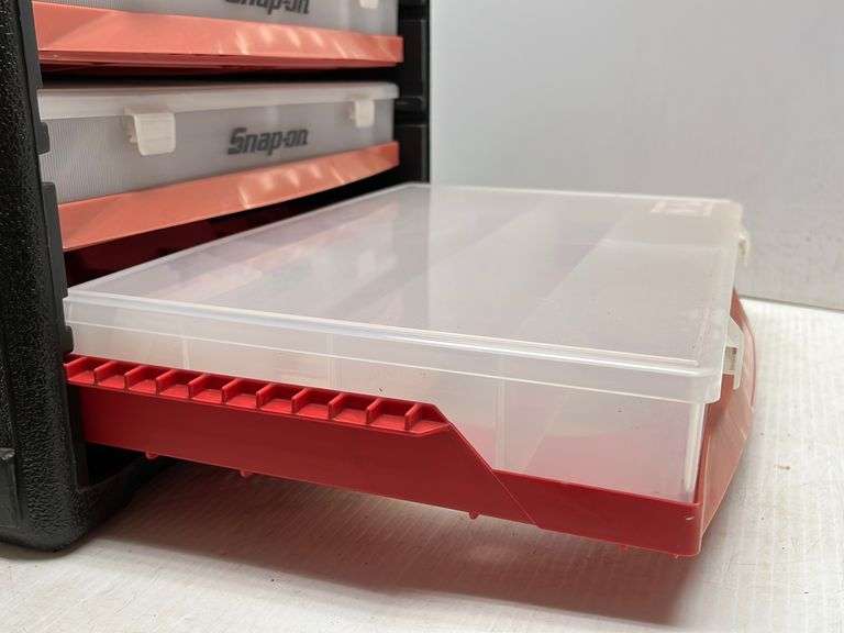 Snap-On 5-drawer storage organizer, no. KRP5PB, each drawer has plastic ...