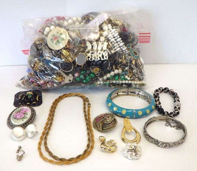 Several pounds of various, untested jewelry from an estate, possible ...
