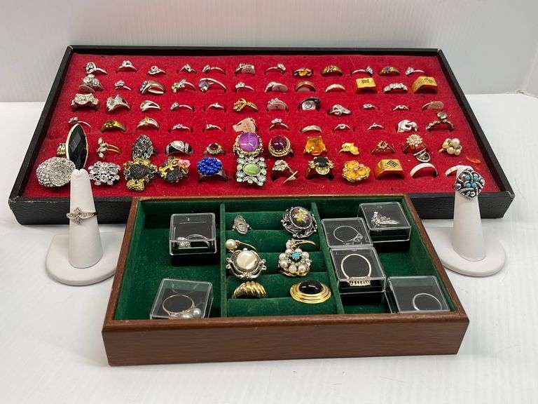 (88) Assorted rings, include: Costume, electroplated gold and silver ...