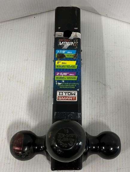 Smart-tow triple trailer hitch insert, 1 7/8", 2", and 2 5/16" balls ...